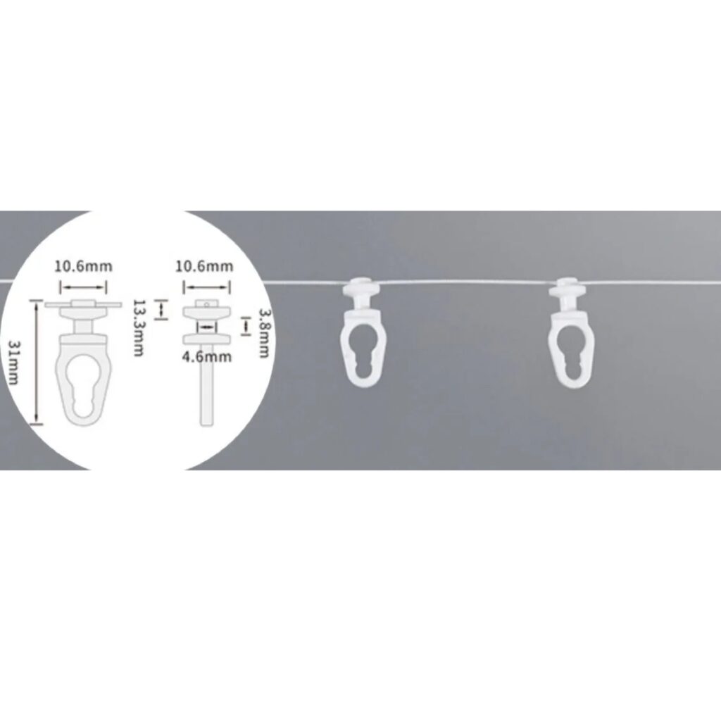 S Fold Track Rail Sliders Distance Runners Smooth Glider STRING CARRIER ...